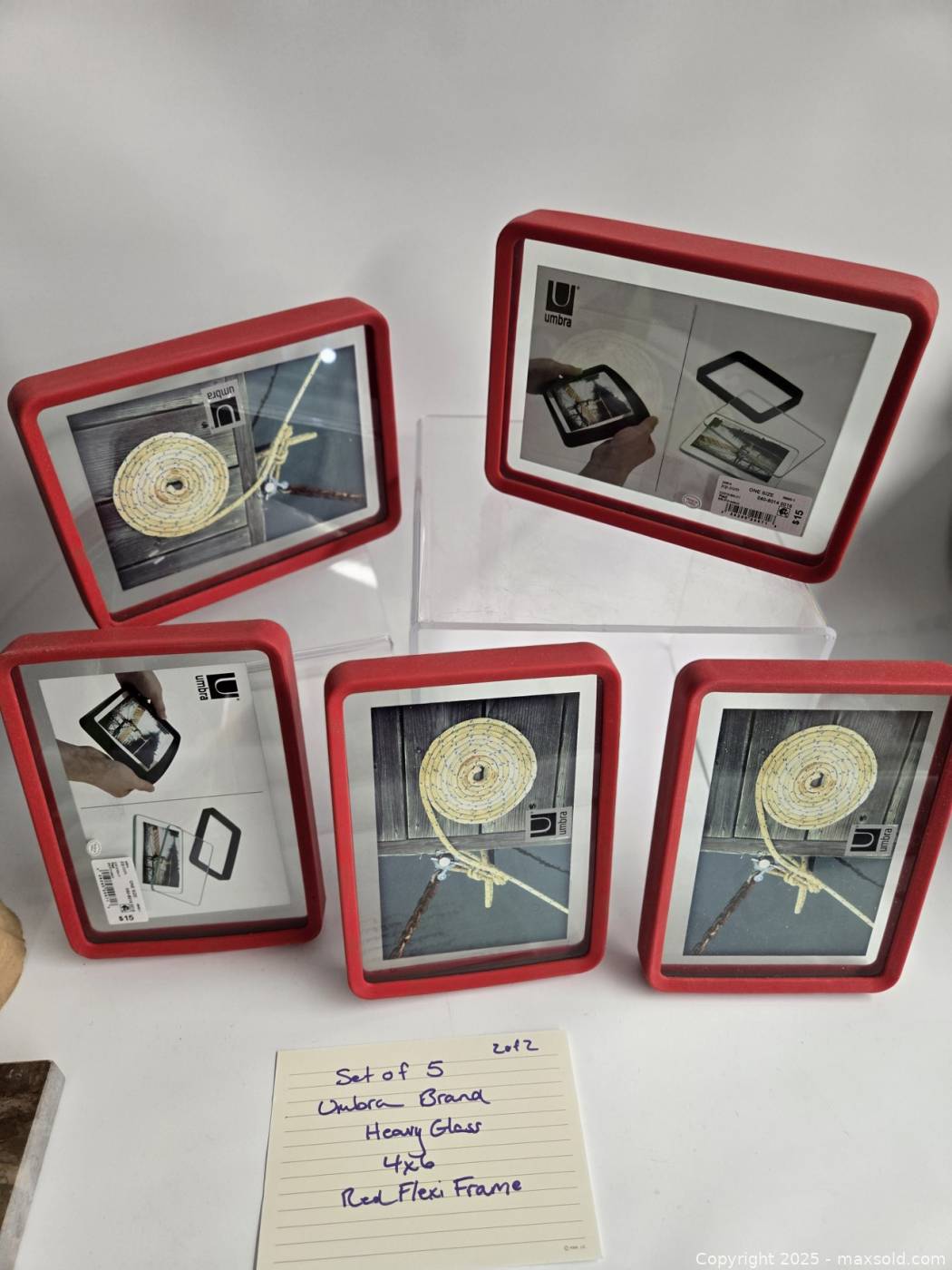 Umbra red 4x6 photo frames set of 5 | Maxsold