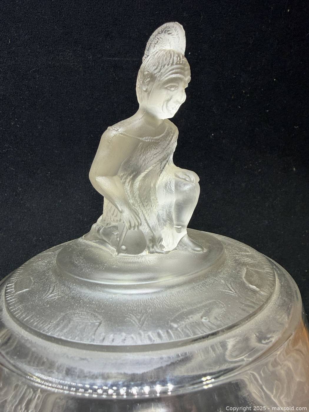 Gillinder Westward Ho lidded compote with two footed dessert glasses ...