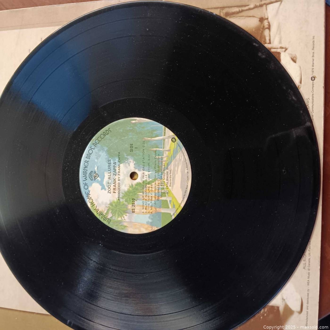 Frank Zappa Zoot Allures vinyl LP | Maxsold