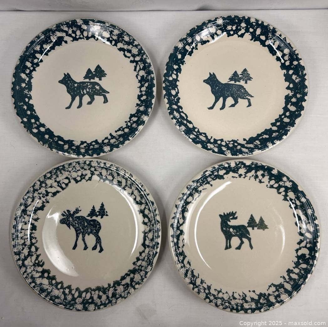 Tienshan Stoneware Moose Country Dinnerware 21pc | Maxsold
