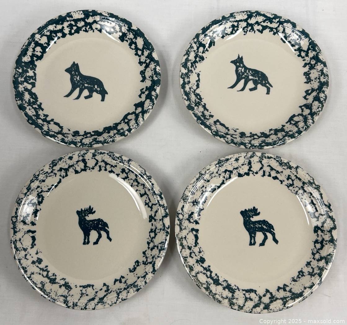 Tienshan Stoneware Moose Country Dinnerware 21pc | Maxsold
