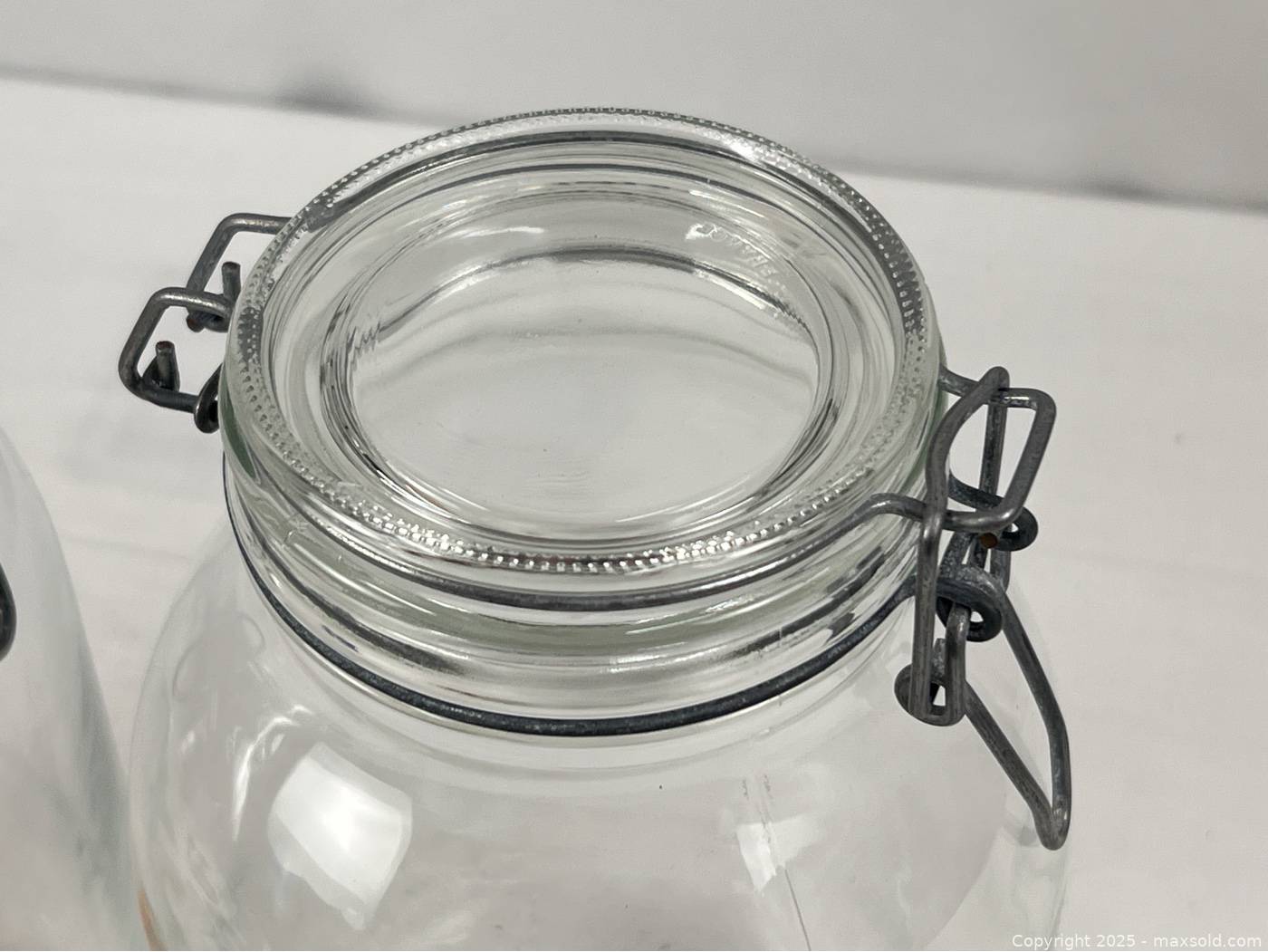 Two 3-Liter French Wire Stopper Glass Jars | Maxsold