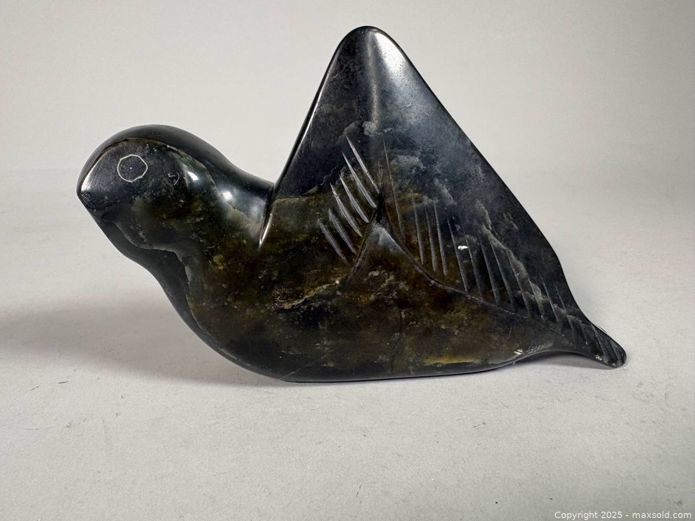 Signed Inuit soapstone carvings, 3 pcs | Maxsold