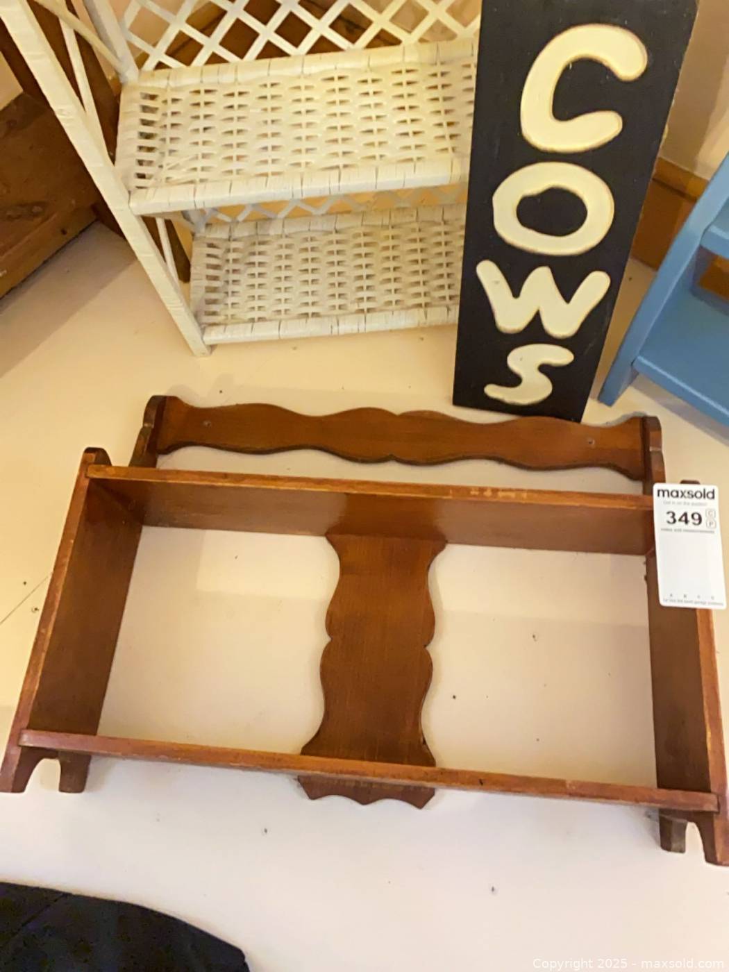 Wall Shelves And Wooden Decorative Signs | Maxsold