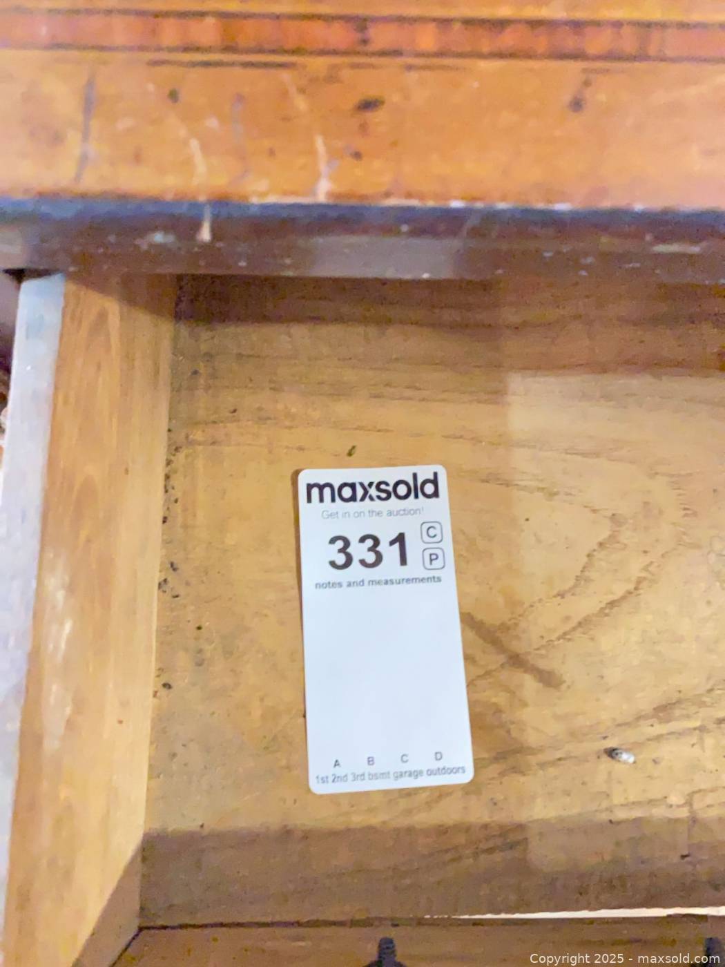 Wood Desk with Fold-Down Writing Surface | Maxsold