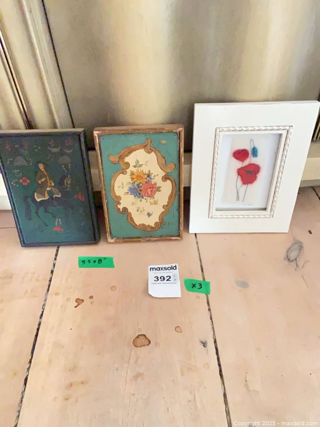 Three small framed wall art pieces | Maxsold