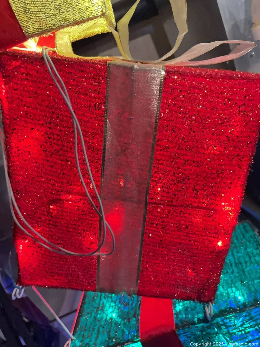 Lighted Holiday Gift Box Stack | Maxsold