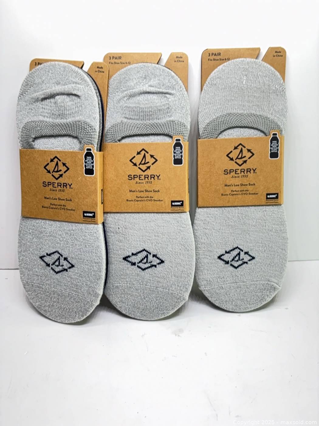 Sperry Men’s Low Show Socks, 3 packs | Maxsold