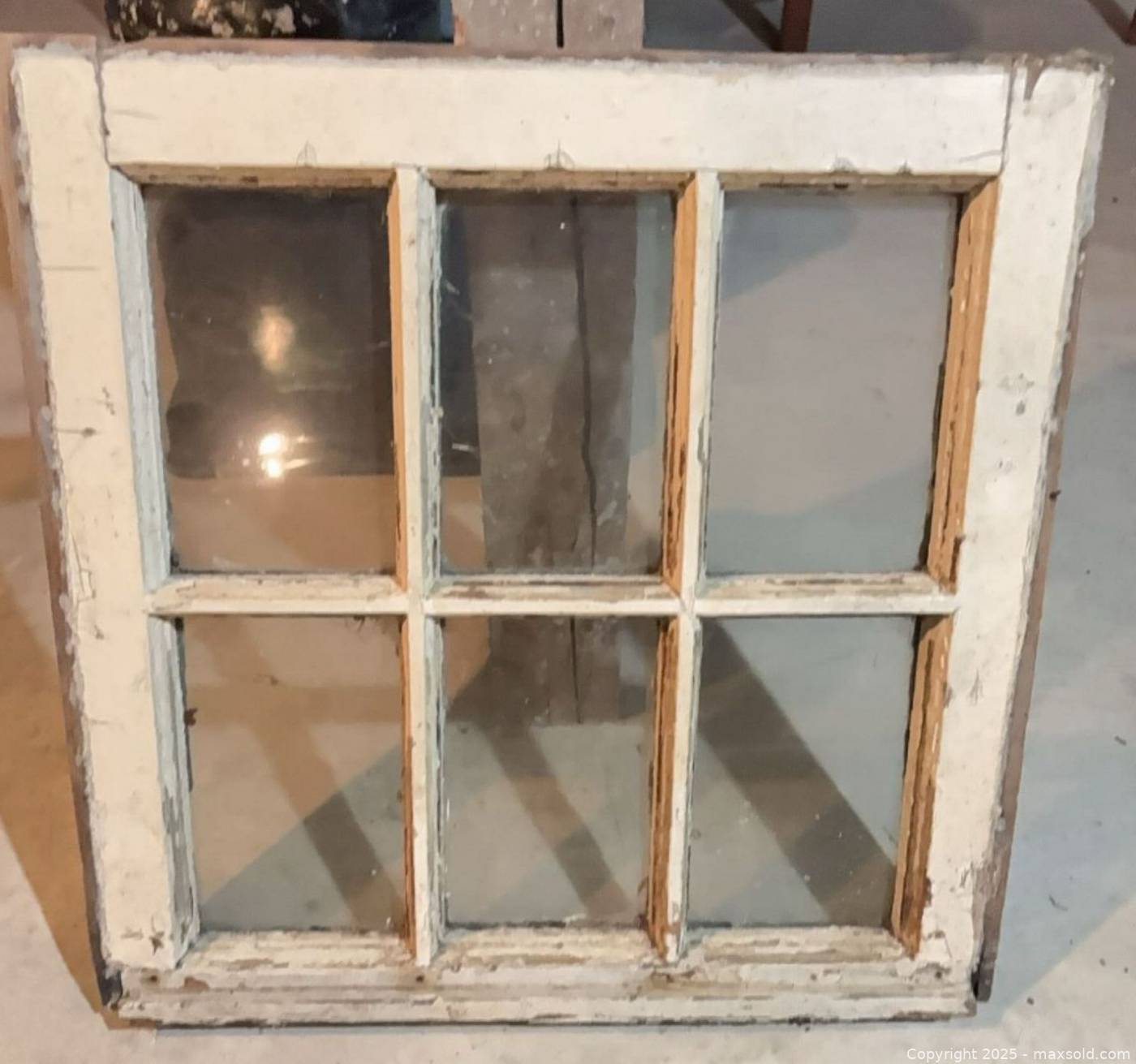 Vintage 6-Pane Wooden Window Frame | Maxsold