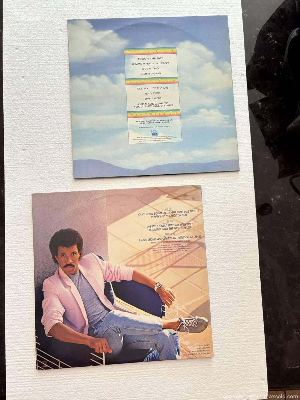 Smokey Robinson & Lionel Richie 12" LPs | Maxsold