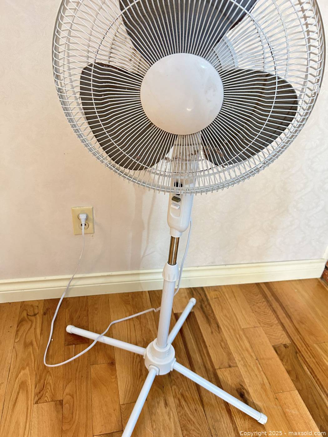 Intertek 12 in oscillating pedestal floor fan | Maxsold
