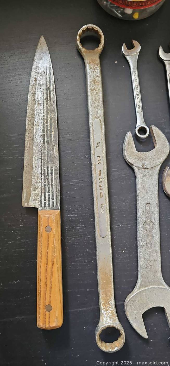 Hand Tools Lot: Wrenches, Screwdriver, Bit Set, Fasteners | Maxsold