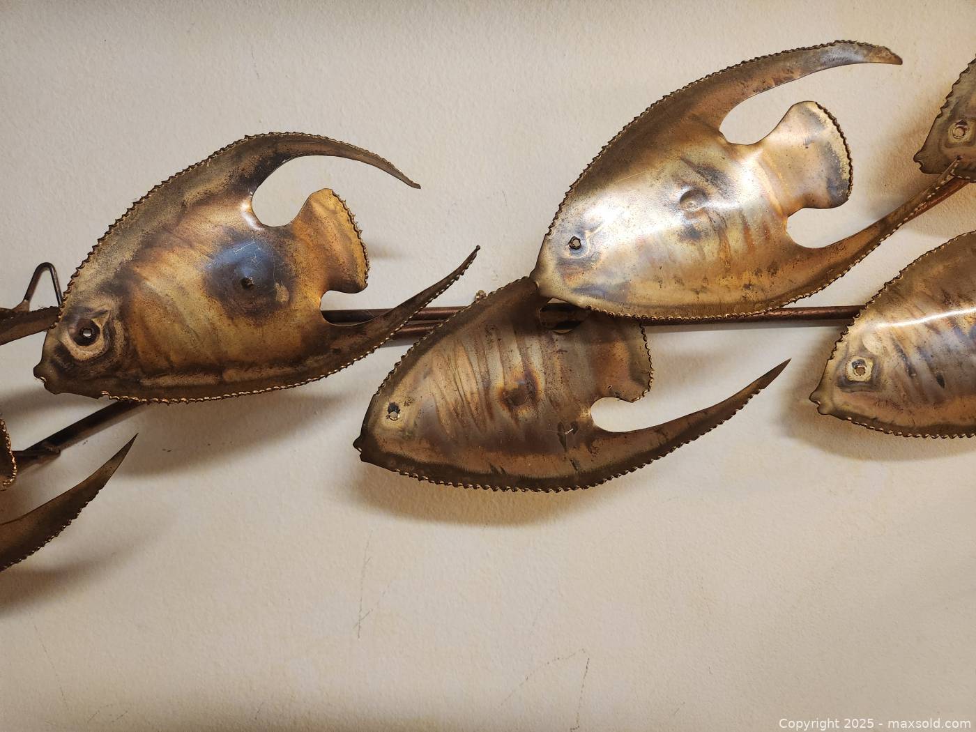 Metal fish wall hanging sculpture | Maxsold