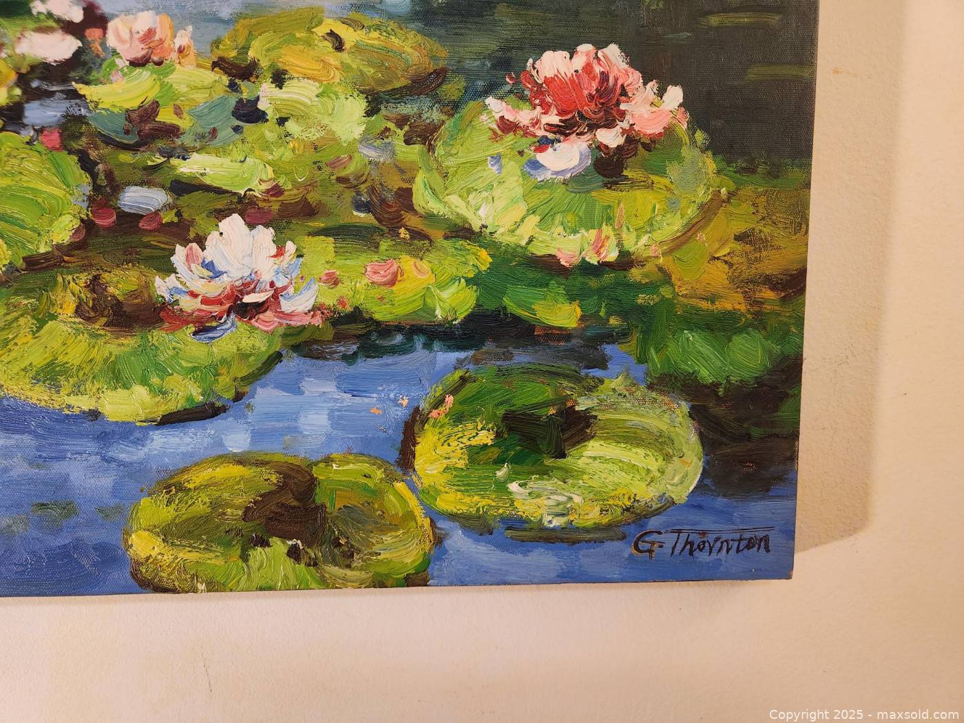 Monet inspired acrylic painting on canvas | Maxsold