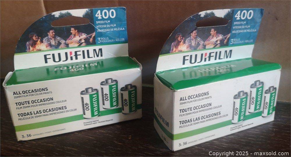 2 Boxes Fujifilm 400 35mm Color Film 6 Rolls | Maxsold