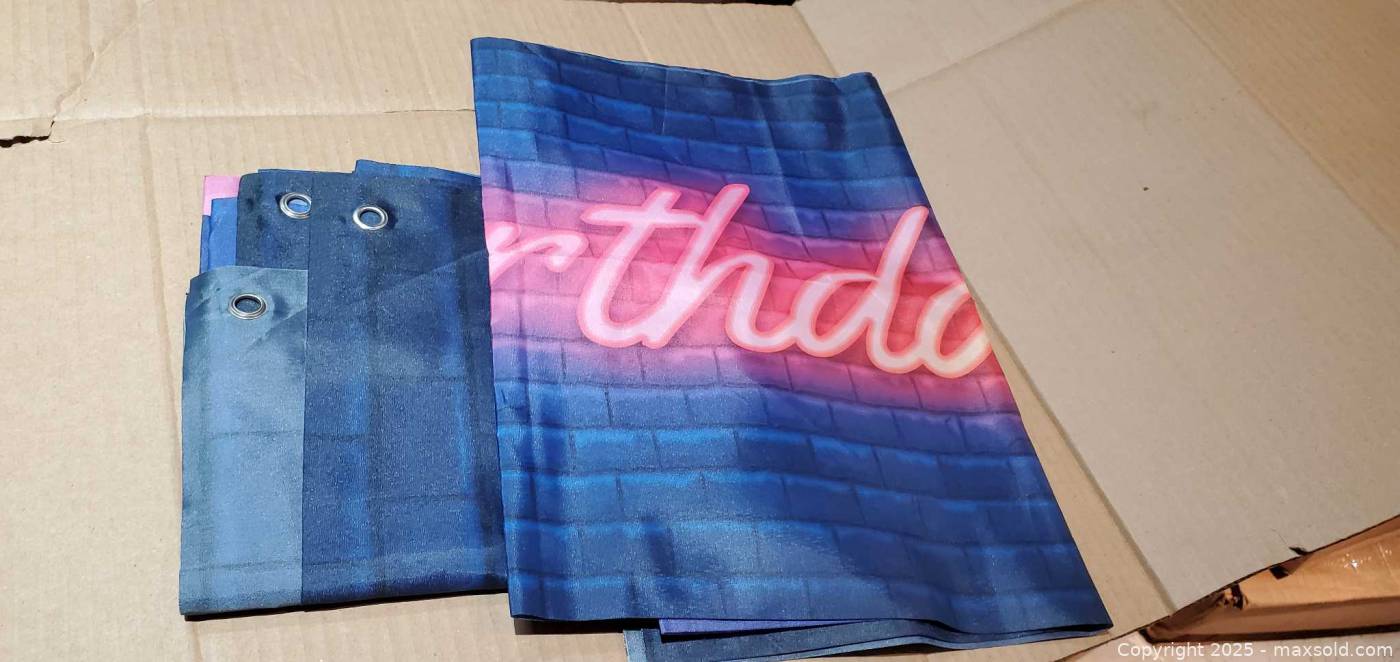 Happy 31st Birthday neon door banner set | Maxsold