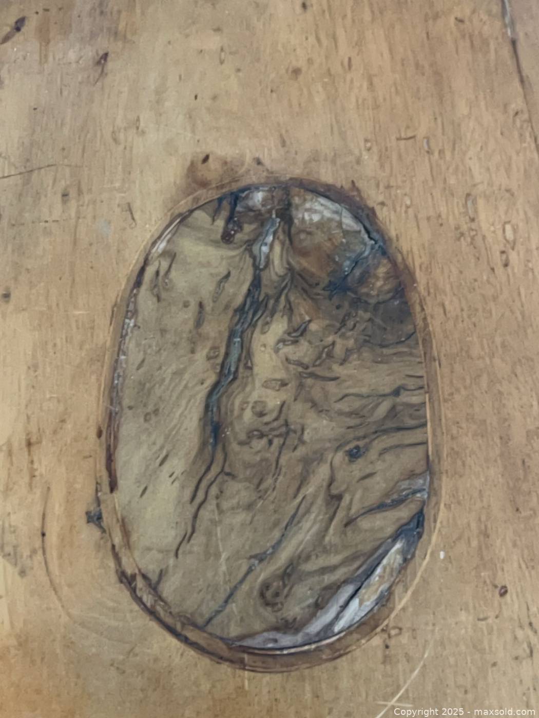 Two Tier Oval Walnut Table | Maxsold