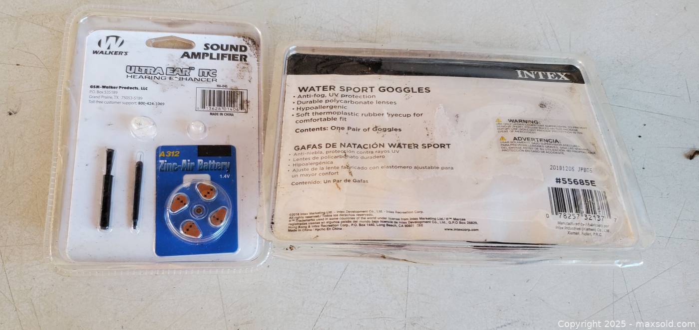 Intex Aquaflow Sport goggles and Walker's Ultra Ear ITC hearing ...
