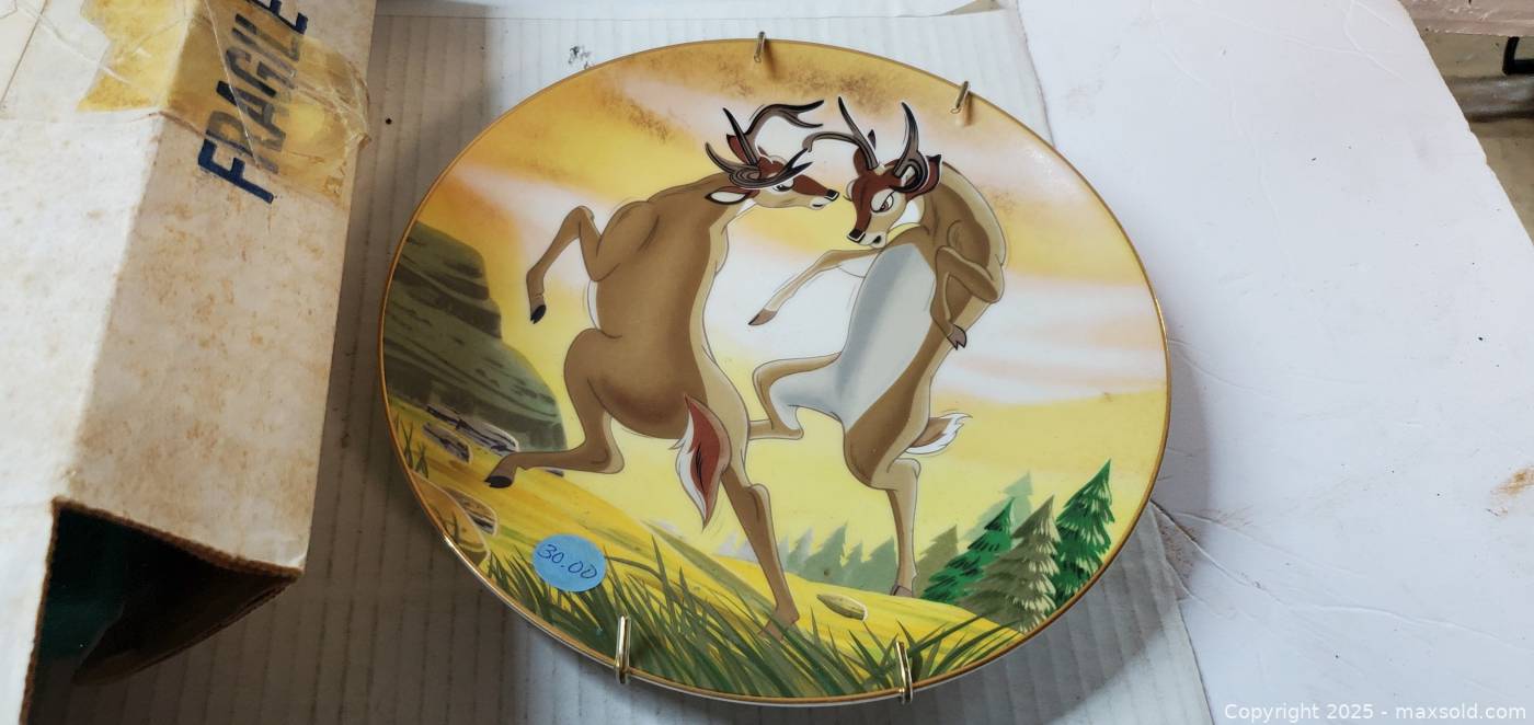 Disney Bambi “The Challenge” collector plate with box | Maxsold