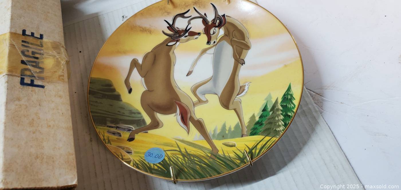Disney Bambi “The Challenge” collector plate with box | Maxsold