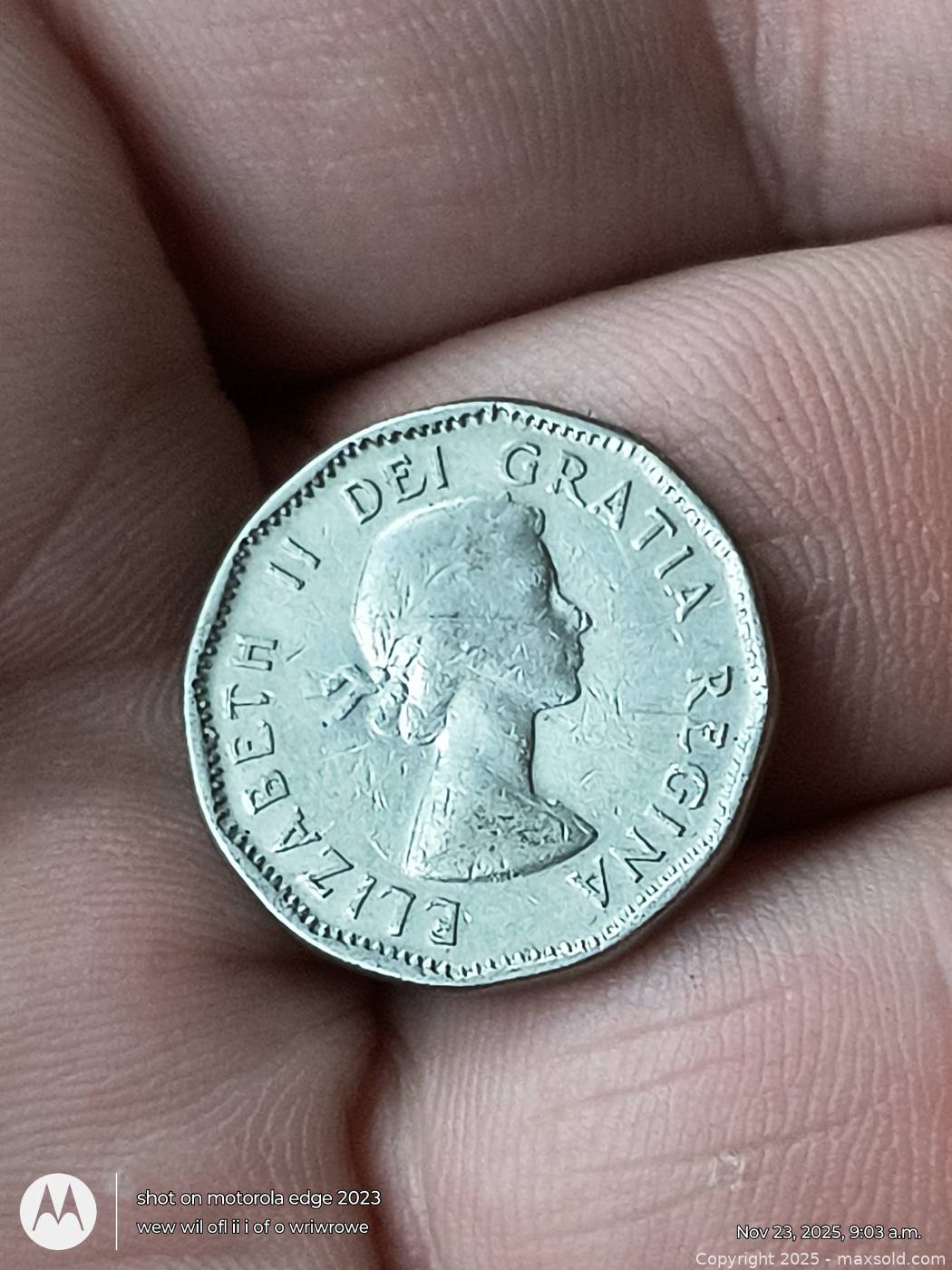 1960 Canadian 5 Cent Nickel Coin | Maxsold
