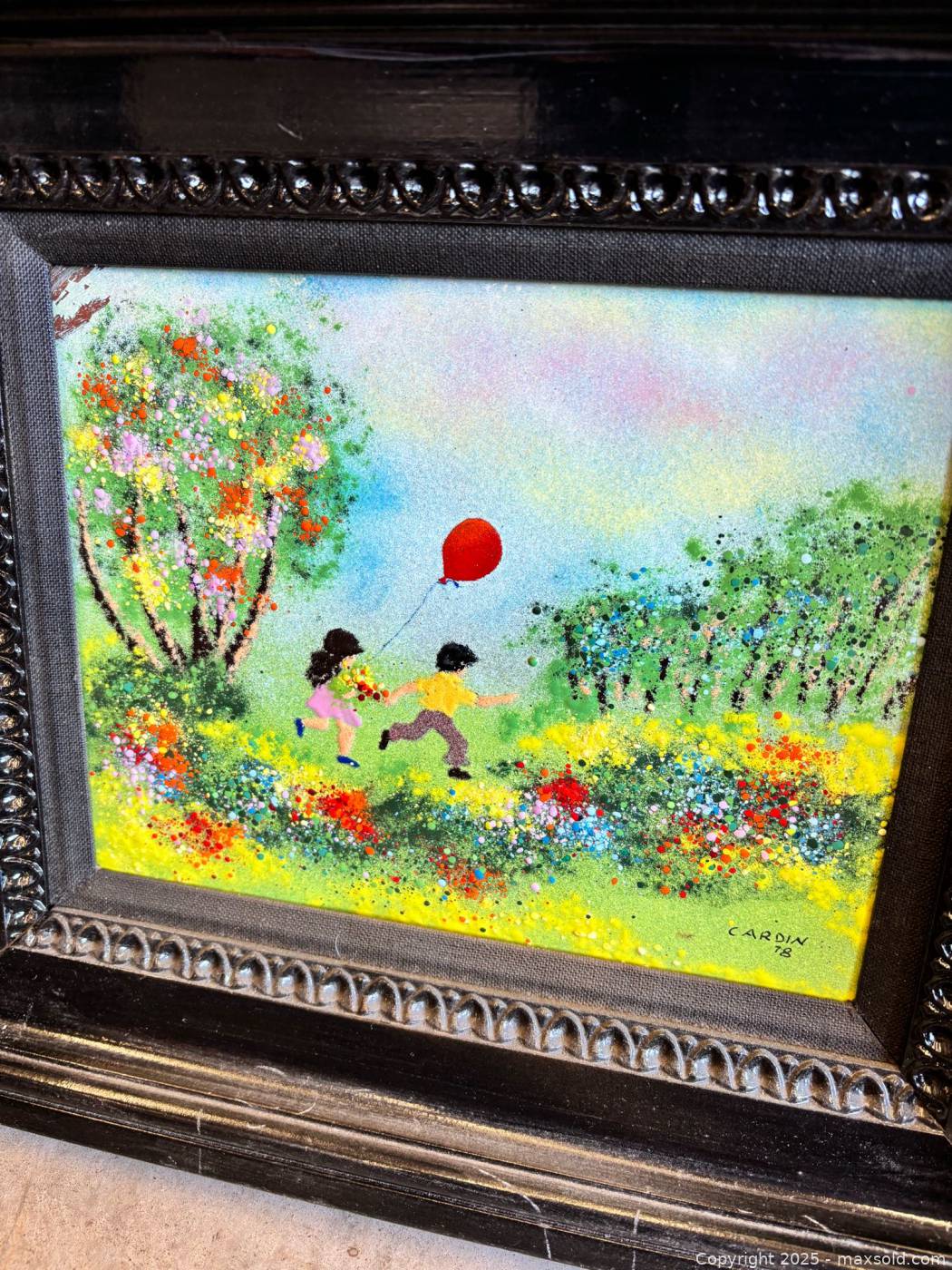 1978 Louis Cardin signed enamel on copper painting | Maxsold
