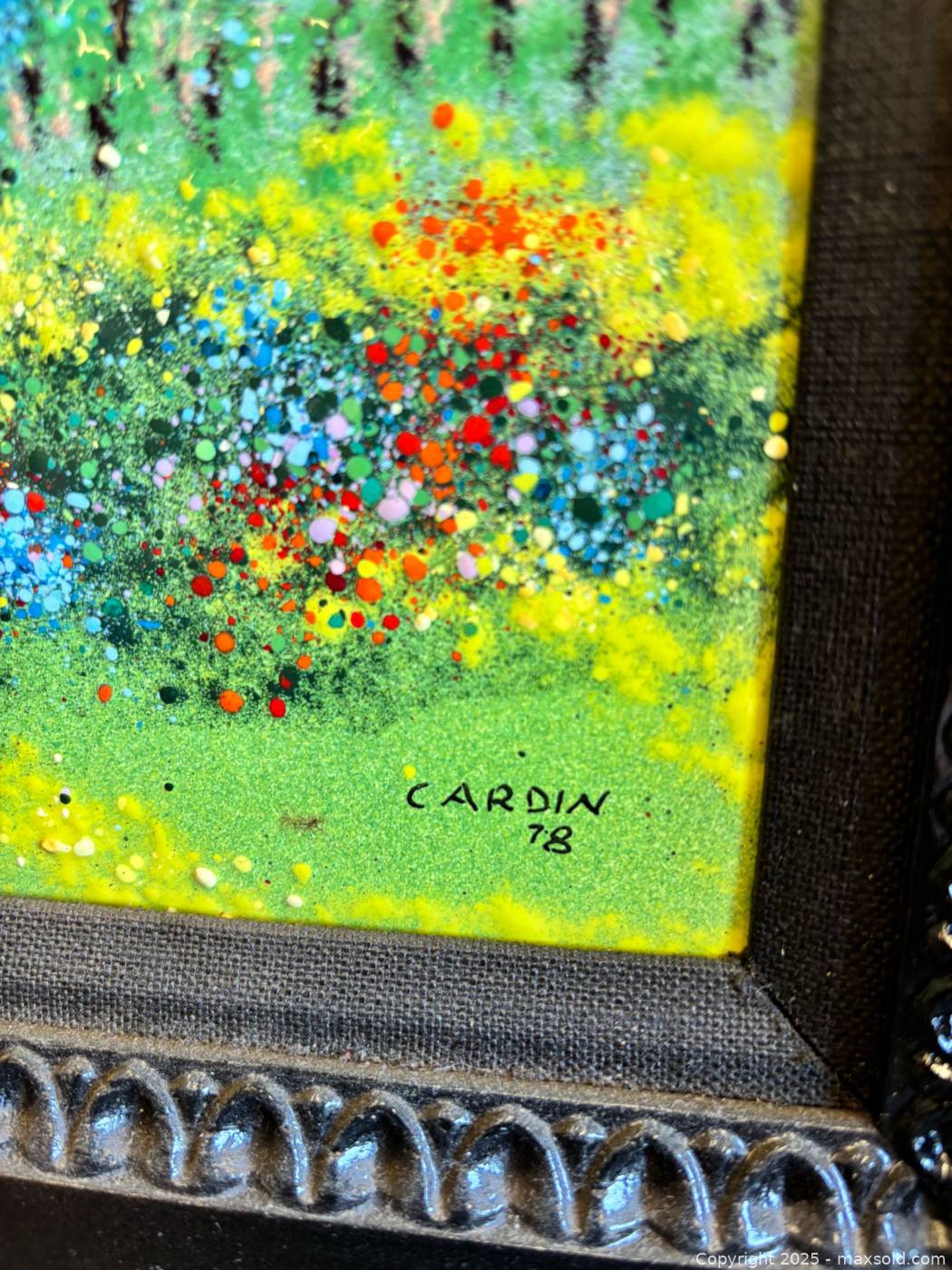 1978 Louis Cardin signed enamel on copper painting | Maxsold
