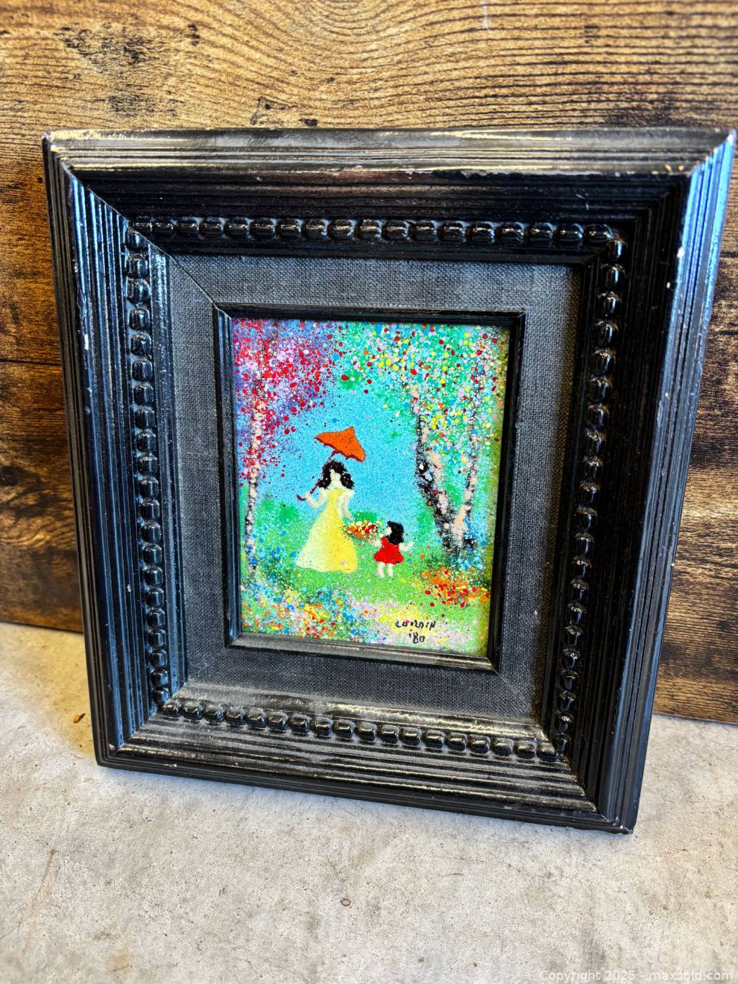 Signed Louis Cardin enamel on copper painting | Maxsold