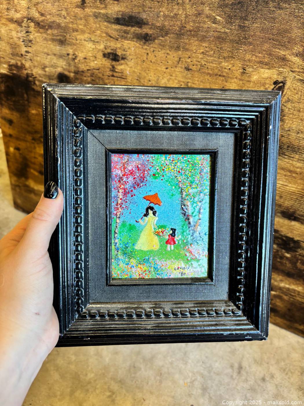 Signed Louis Cardin enamel on copper painting | Maxsold