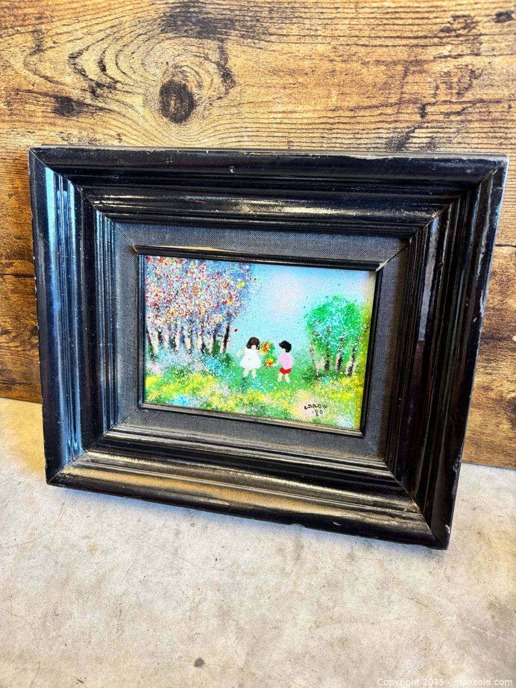 Signed Louis Cardin enamel on copper painting | Maxsold
