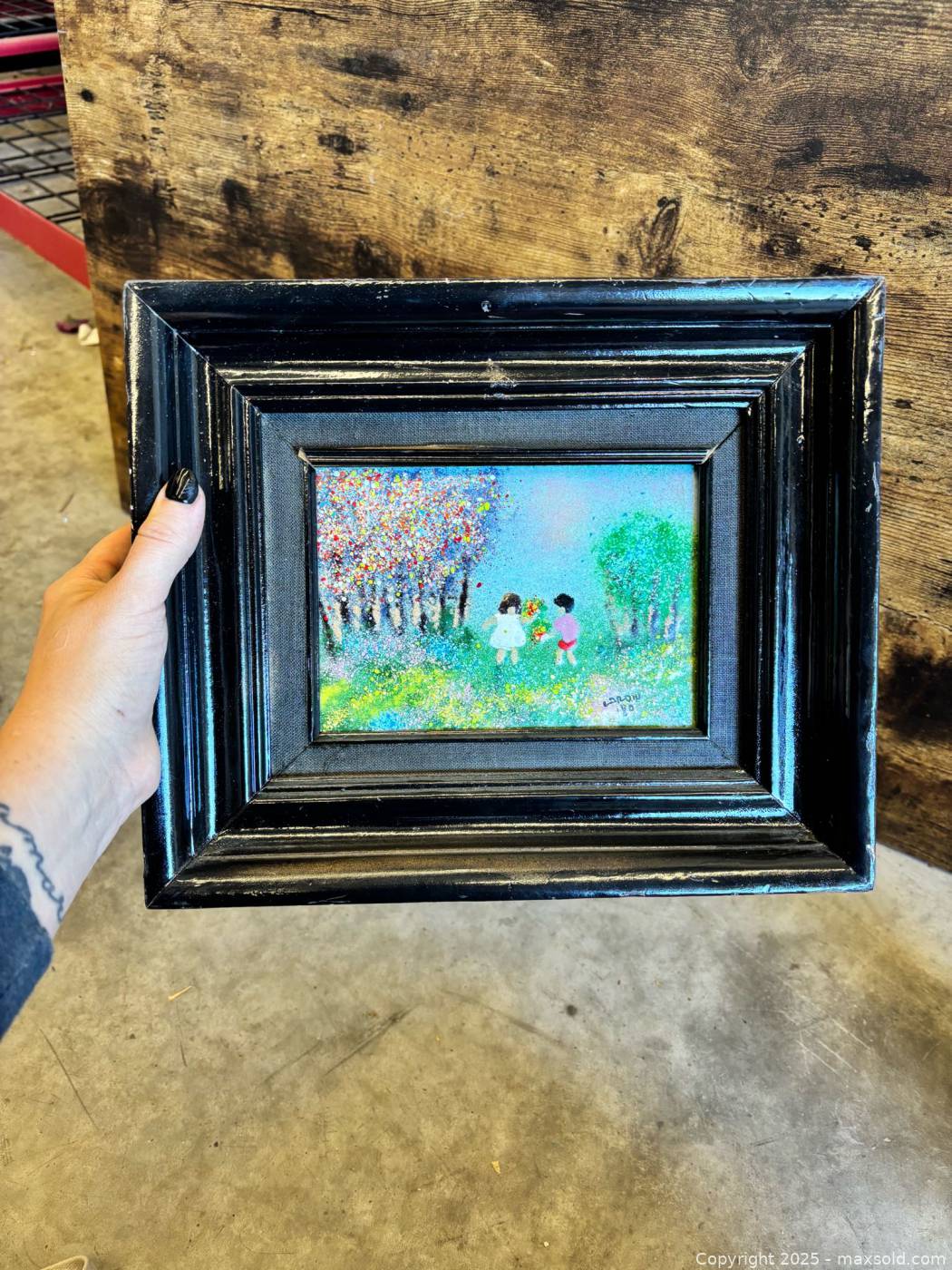 Signed Louis Cardin enamel on copper painting | Maxsold