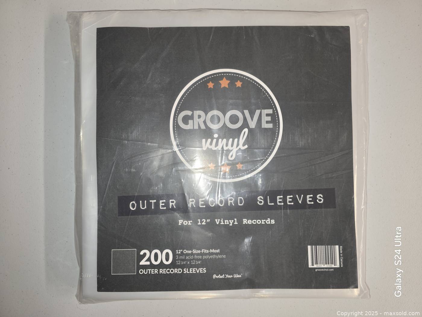 Groove Vinyl package of 200 outer record sleeves | Maxsold