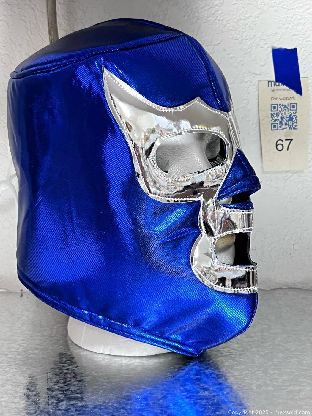Blue Demon Blue-Silver Lucha Libre Mask | Maxsold