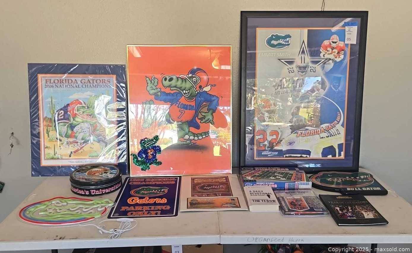Florida Gators posters, books, game, signs, tins | Maxsold