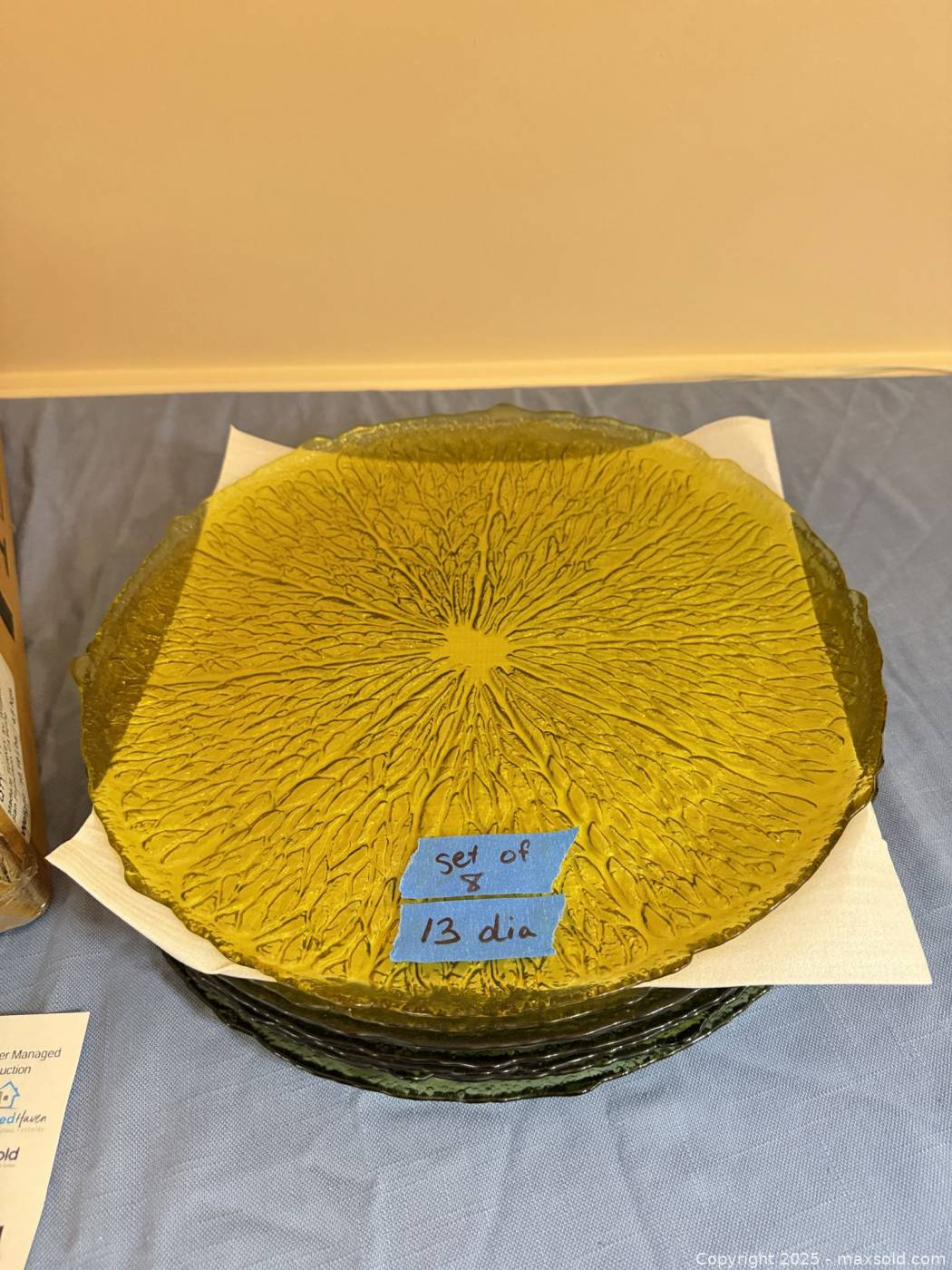 Williams Sonoma Citrus Glass Charger Plates, 8-Piece, 13" | Maxsold