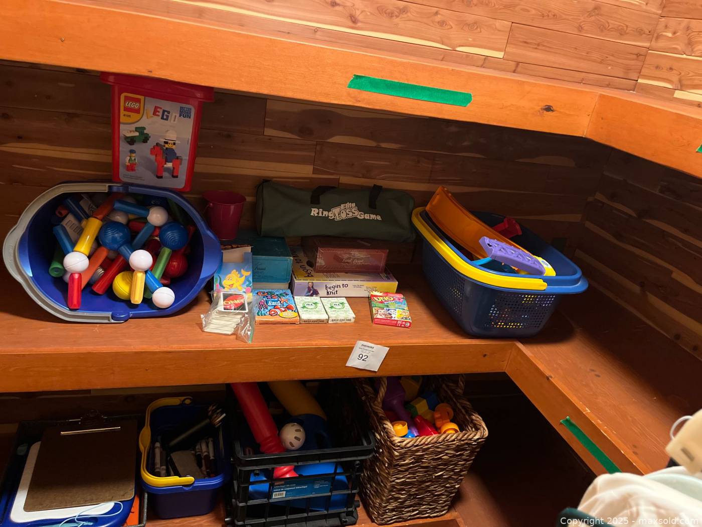 LEGO set, ring toss game, UNO cards, craft kits, toy bats & balls with ...