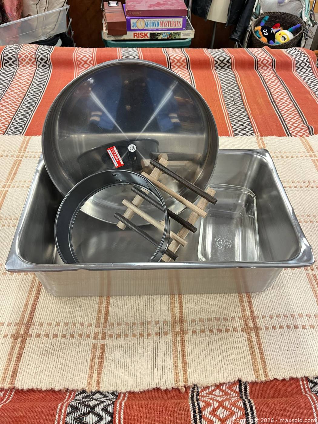 Pyrex loaf dish, Olympia Inox 14" dish, springform pan, 12"x20"x6 ...