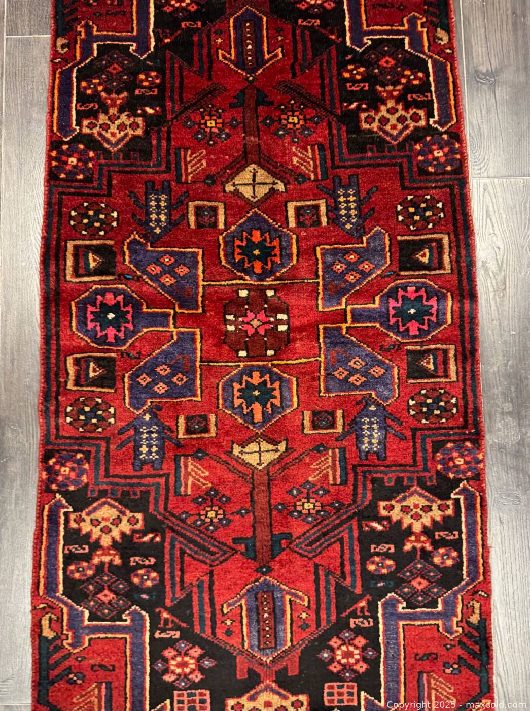 Handmade Persian Hamadan wool rug 5’4” x 2’7” | Maxsold