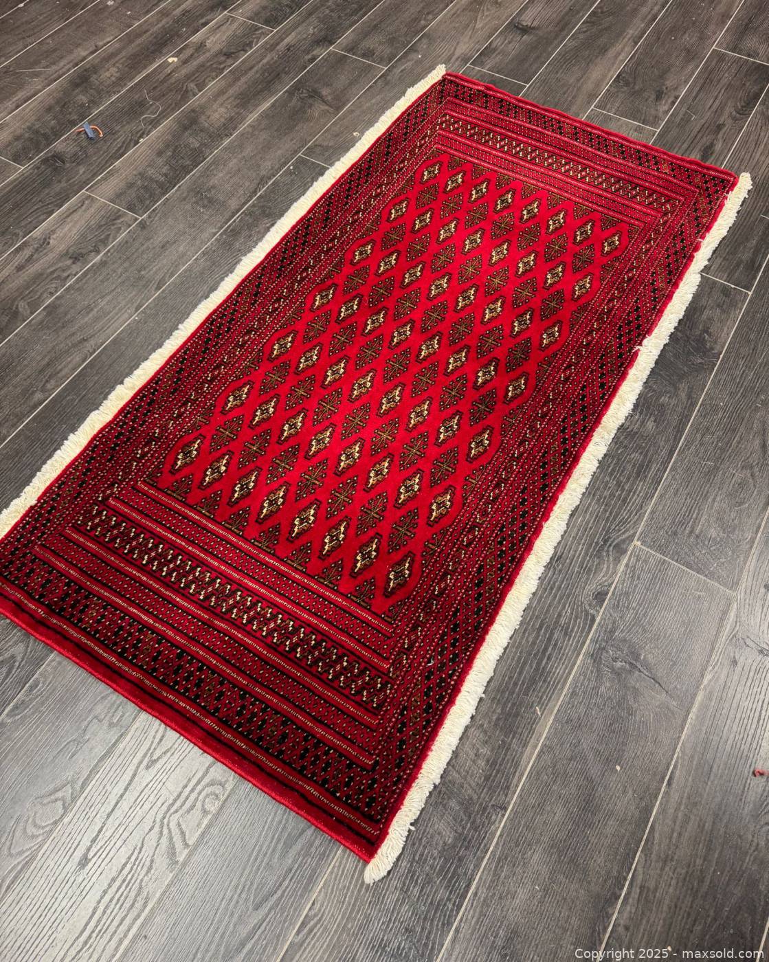Handmade Turkman Wool Rug 53"×27" | Maxsold