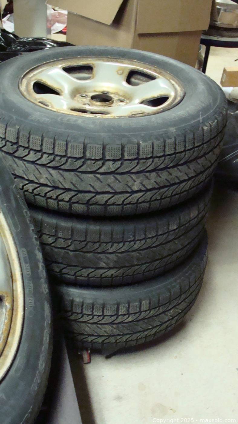 BF Goodrich Winter Slalom tires on 17in steel rims | Maxsold