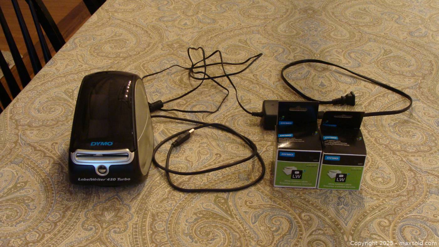 DYMO LabelWriter 450 Turbo printer, cables, labels | Maxsold