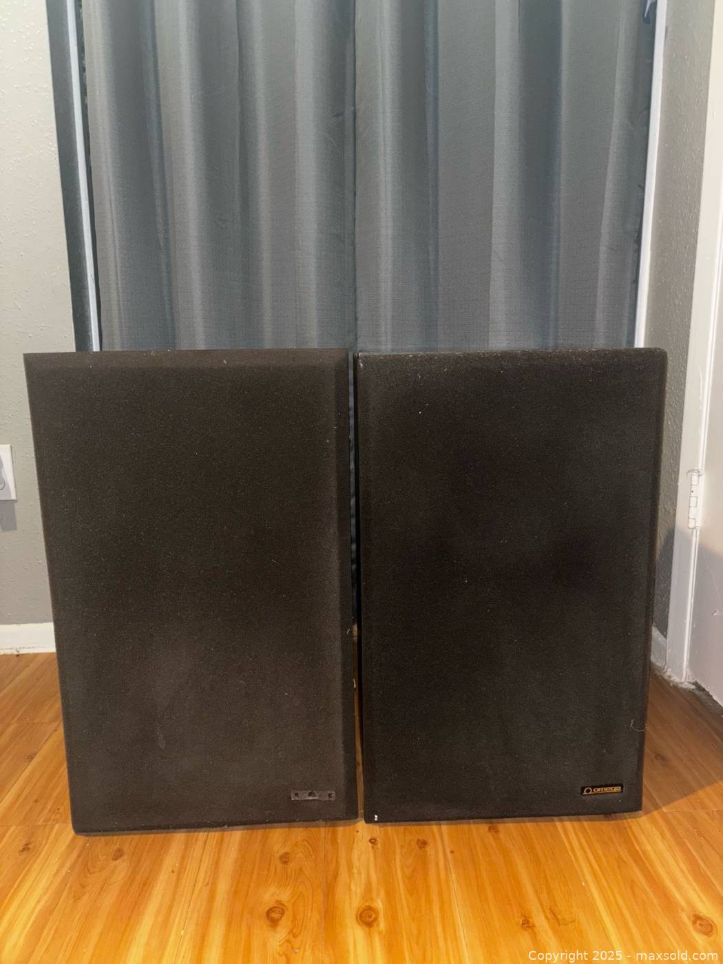 Pair Omega 400 Walnut-Finish Floor Speakers | Maxsold
