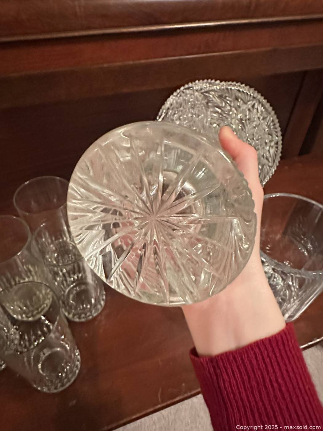 Cut Glass Cups Vase Bowls Jar | Maxsold