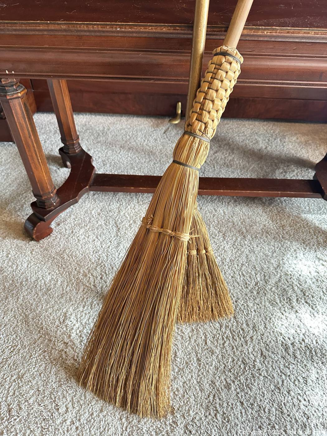 Two Traditional Straw Brooms | Maxsold