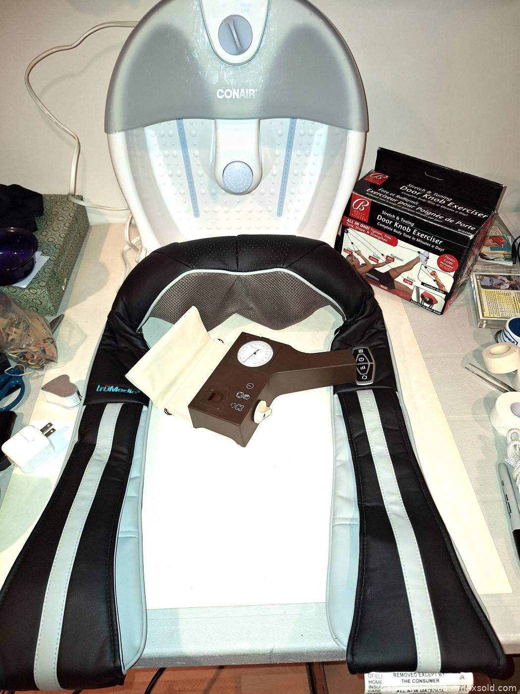 TruMedic InstaShiatsu Massager, Conair Foot Spa, Press-O-Test BP Device ...