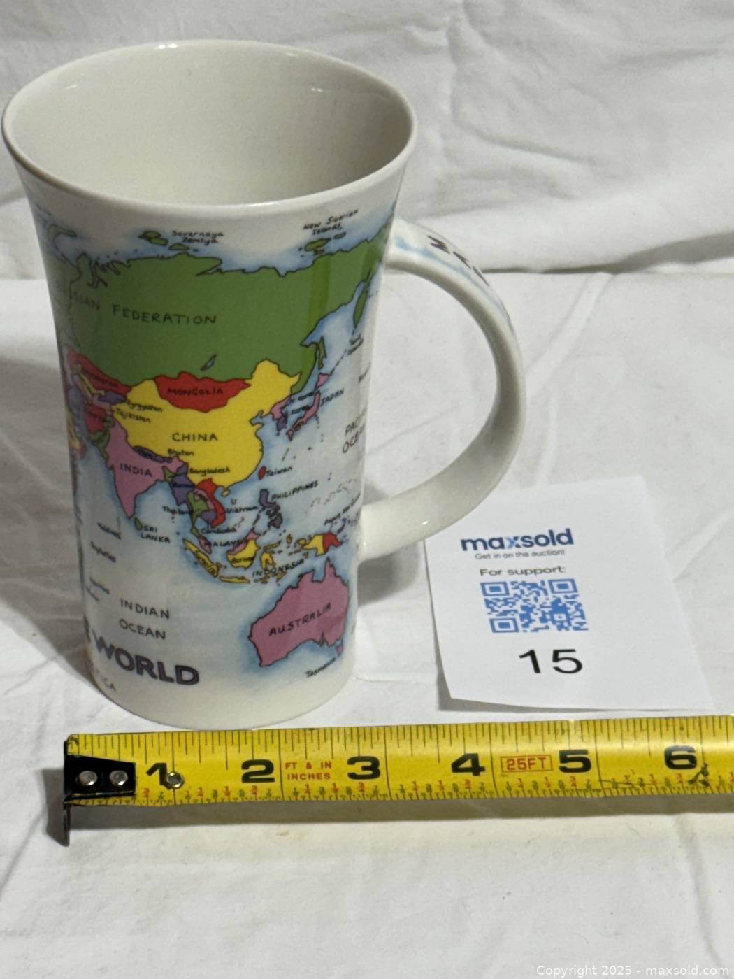 Vintage Dunoon Glencoe Map Of The World Mug | Maxsold