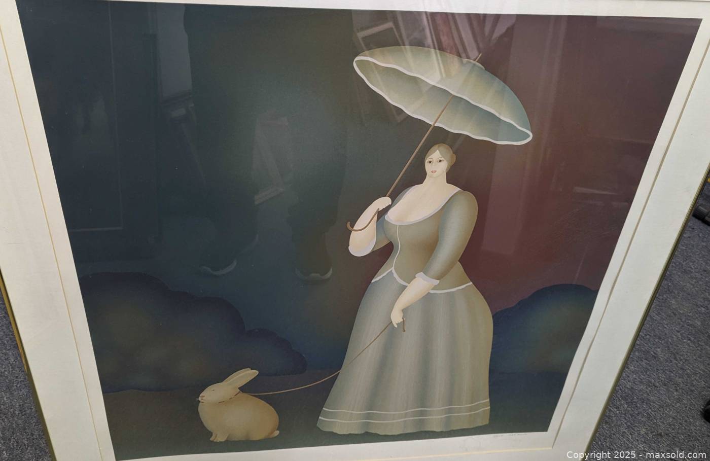 "Walking The Rabbit" signed numbered serigraph by Igor Galanin, framed ...