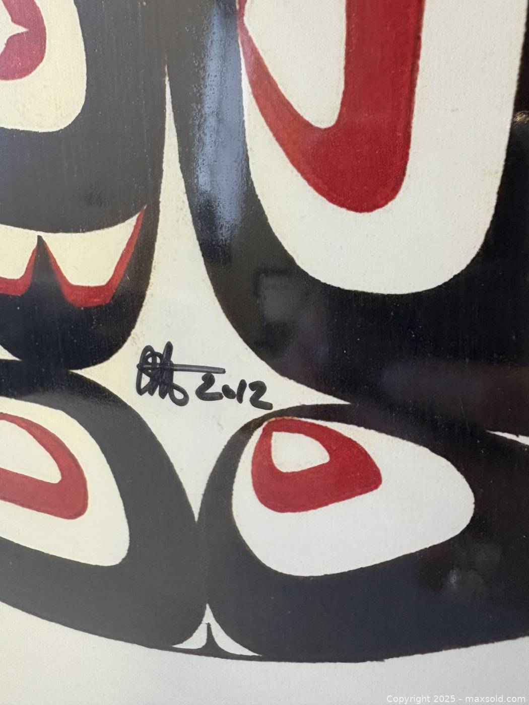 Wood framed Haida Indigenous art print signed | Maxsold