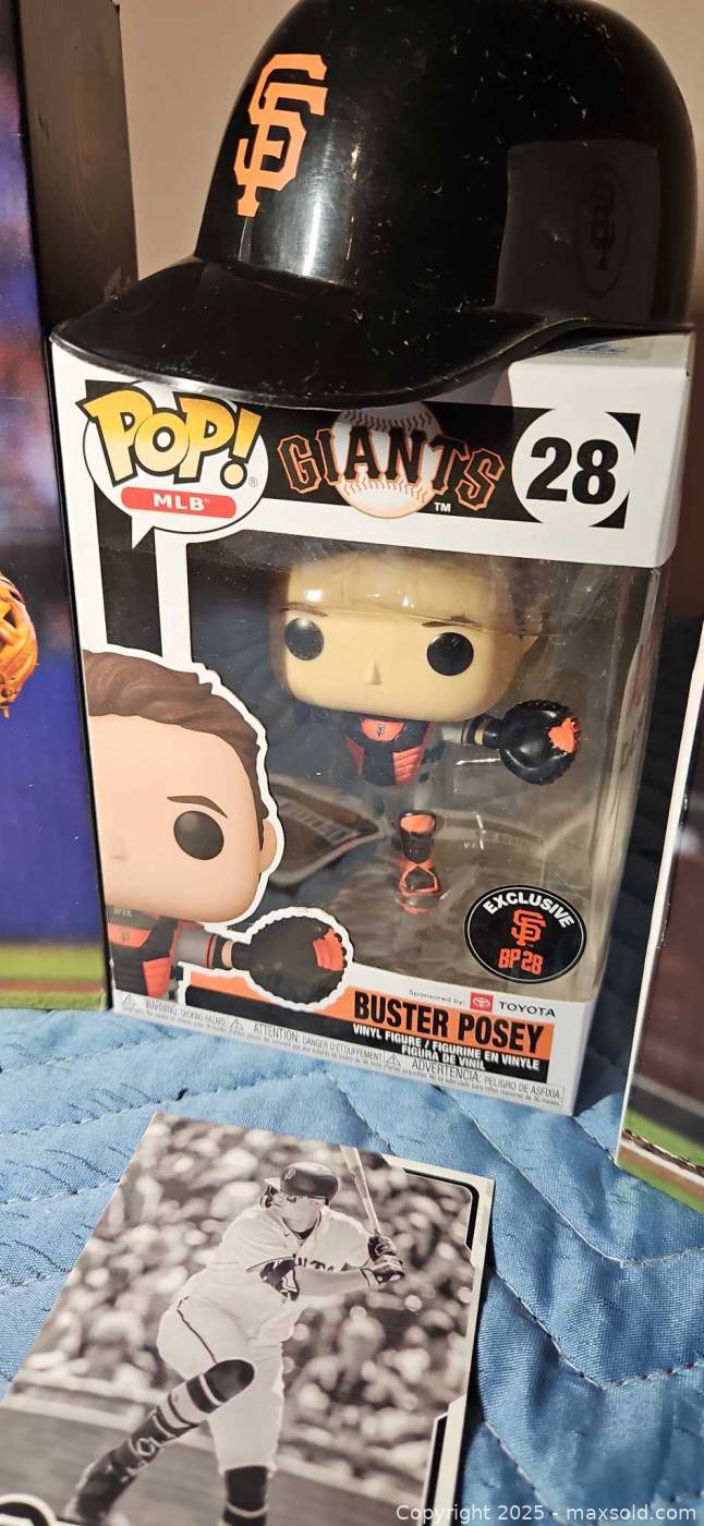 Buster Posey Funko Pop and 3 SF Giants Bobbleheads | Maxsold