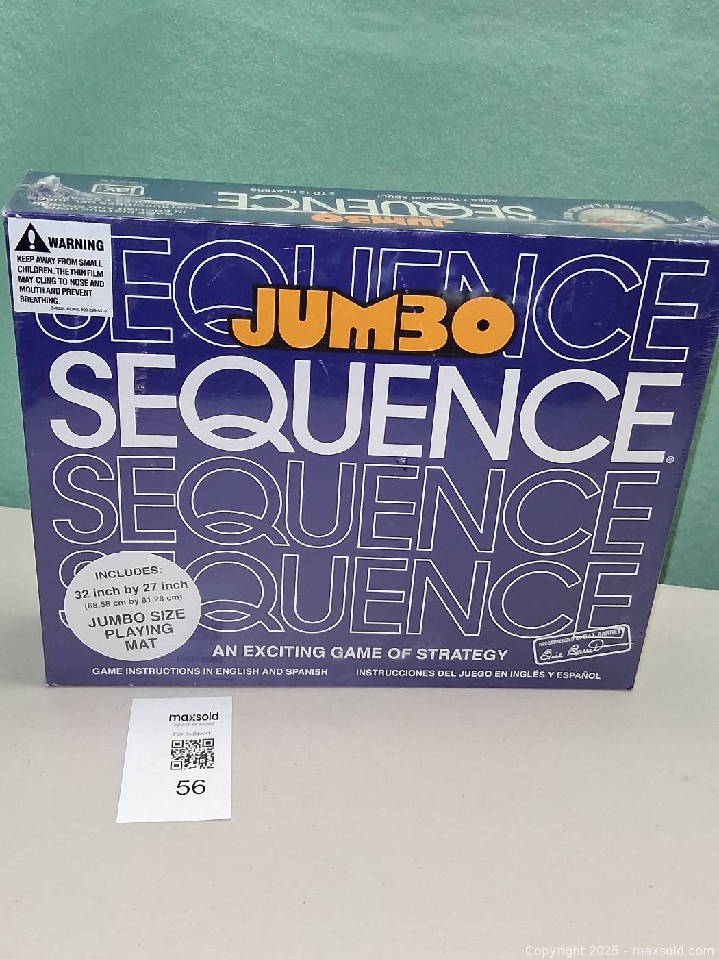 Jumbo Sequence board game sealed | Maxsold